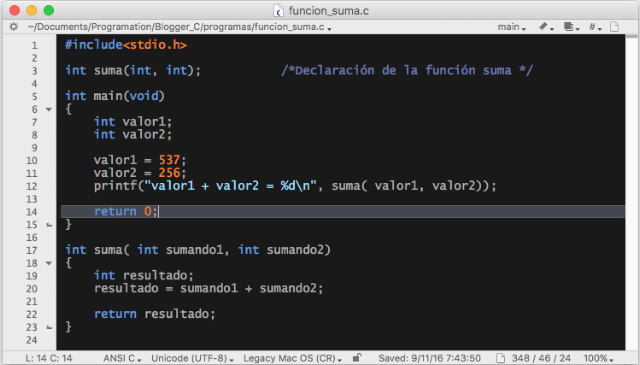 Aprende Lenguaje C: Funciones