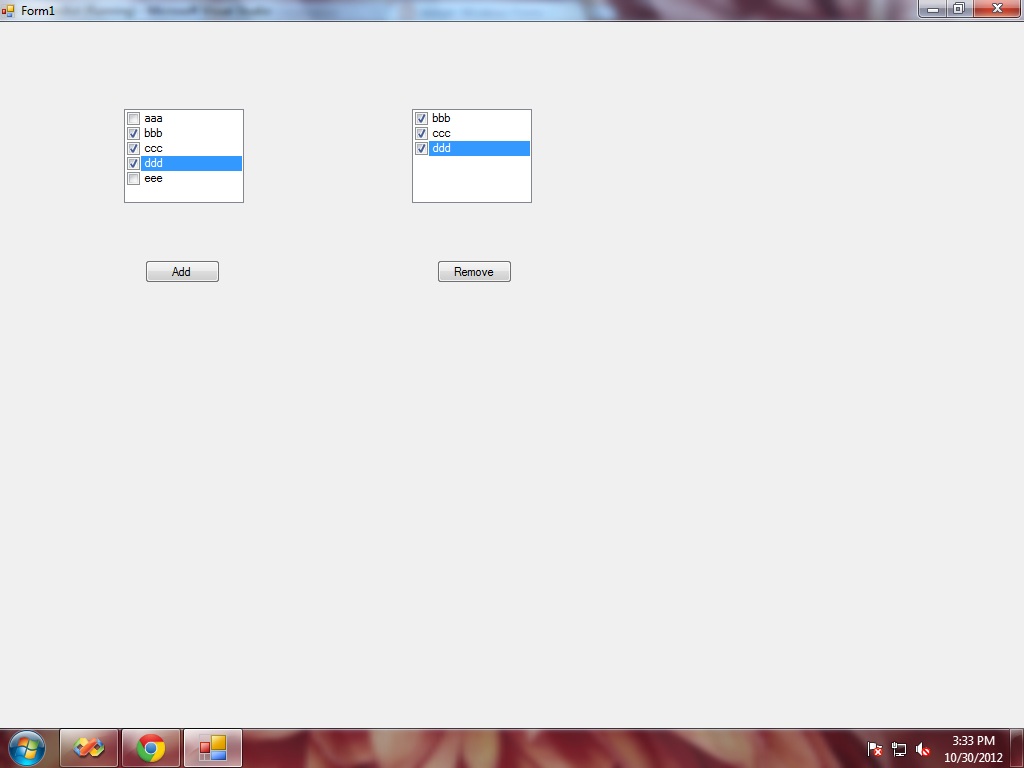 TECHZMATRIX SOFTWARE TECHNOLOGIES: Checked List Box