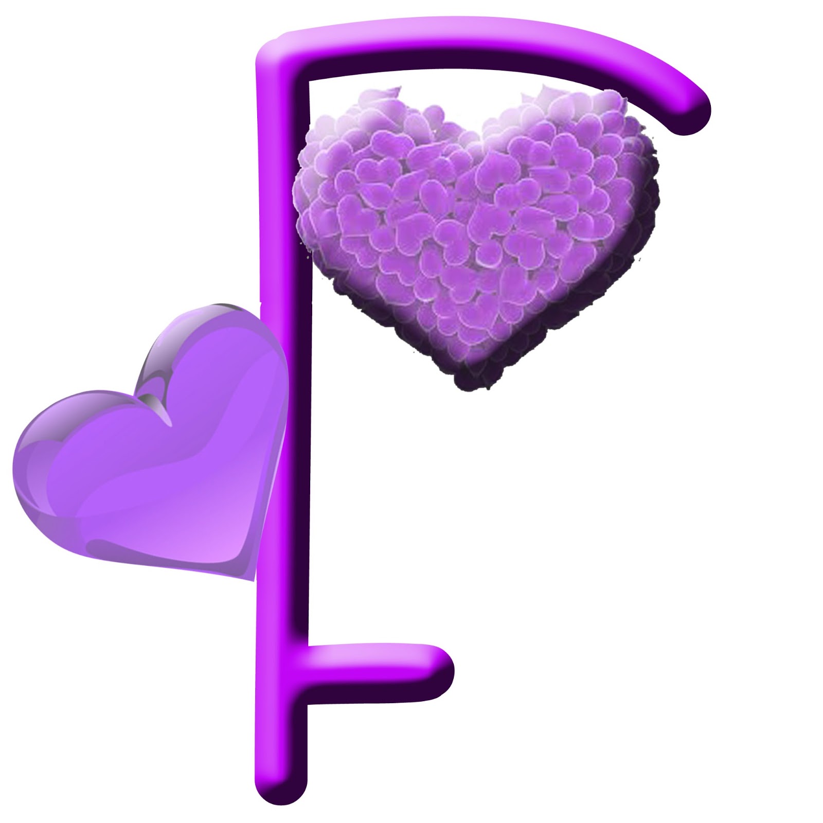 Letras decoradas.: Letras de corazones