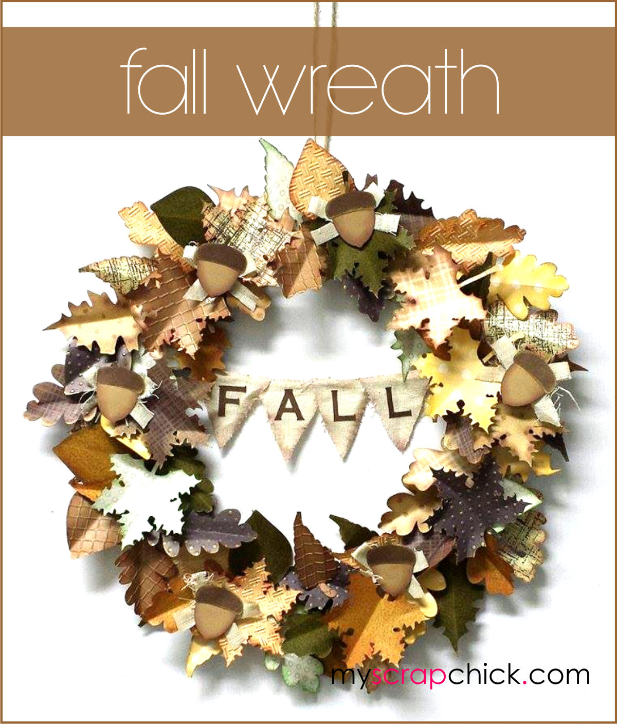 Paper Leaves to Create Fall Wreath - myscrapchick