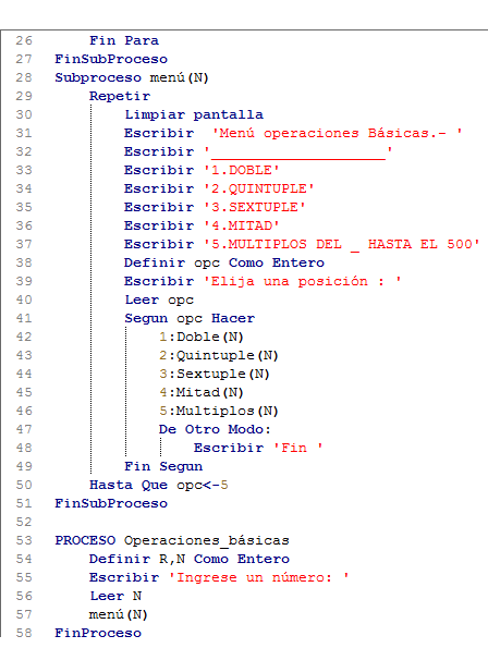 Comandos básicos de Pseint