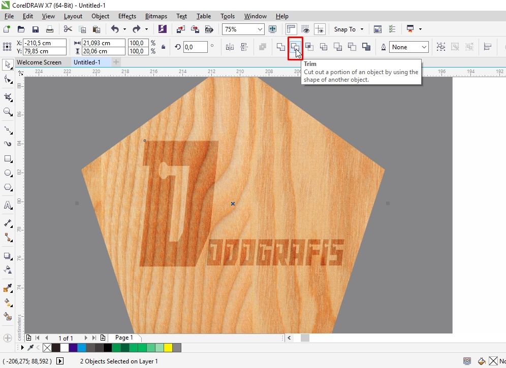 Membuat EFek EMBOS dengan CorelDRAW - Biologizone