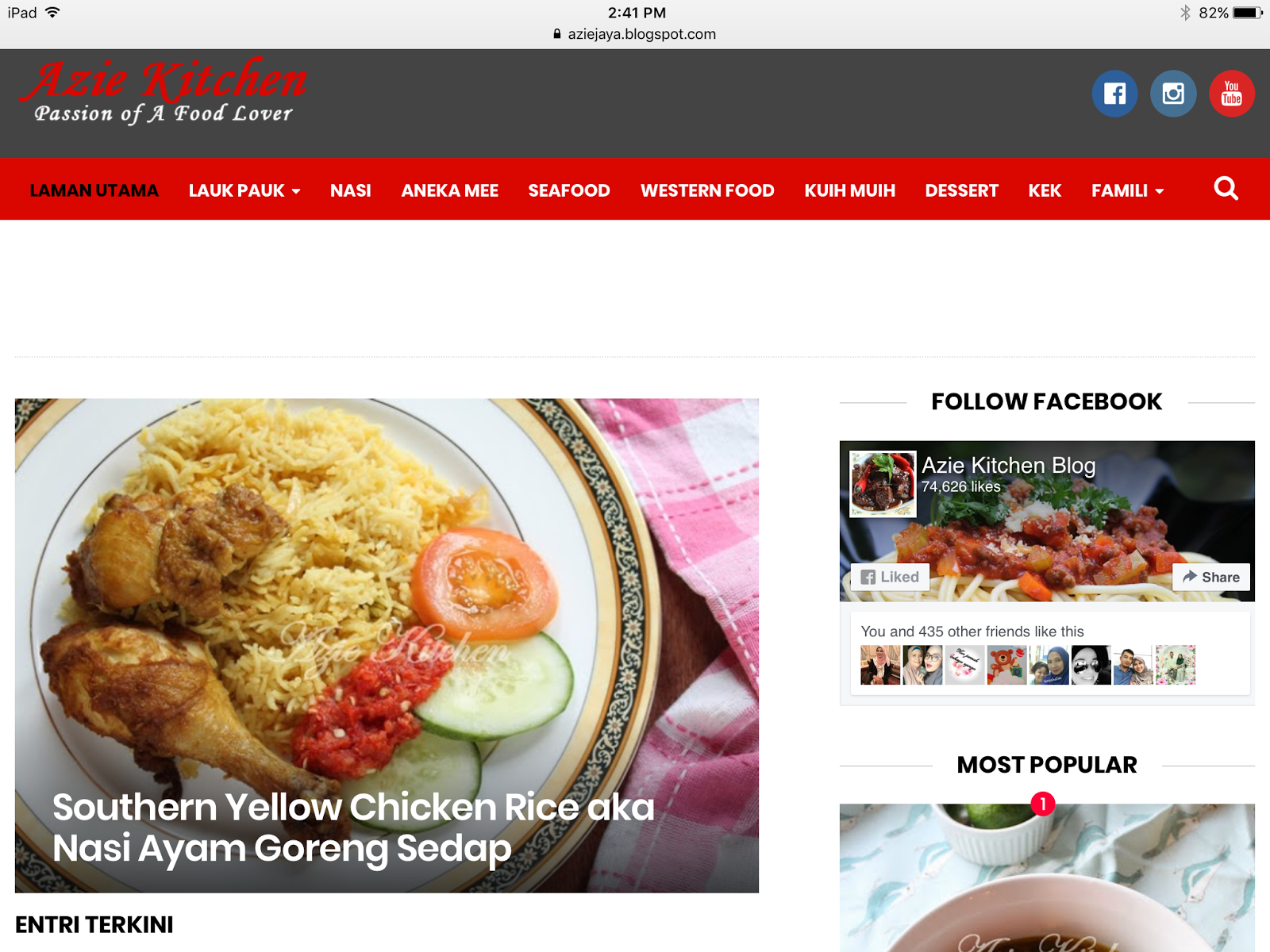 Makluman Perubahan Domain Blog Azie Kitchen - Azie Kitchen