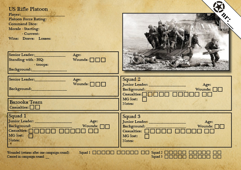 oldSarges Wargame and Model blog: COC US army unit cards