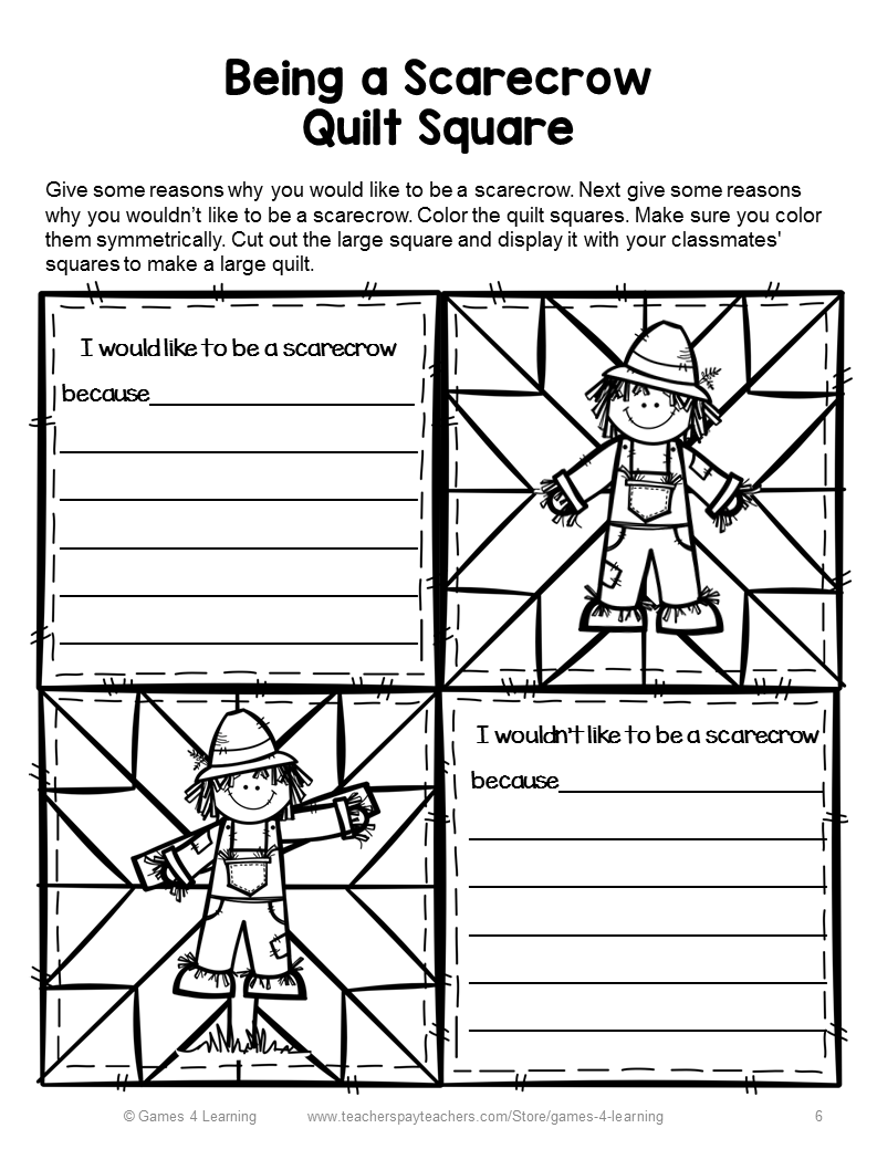 Fun Games 4 Learning: Fall Writing Quilts