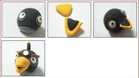 Angry Birds Tutorial Blue and Black ( cakes, clay)