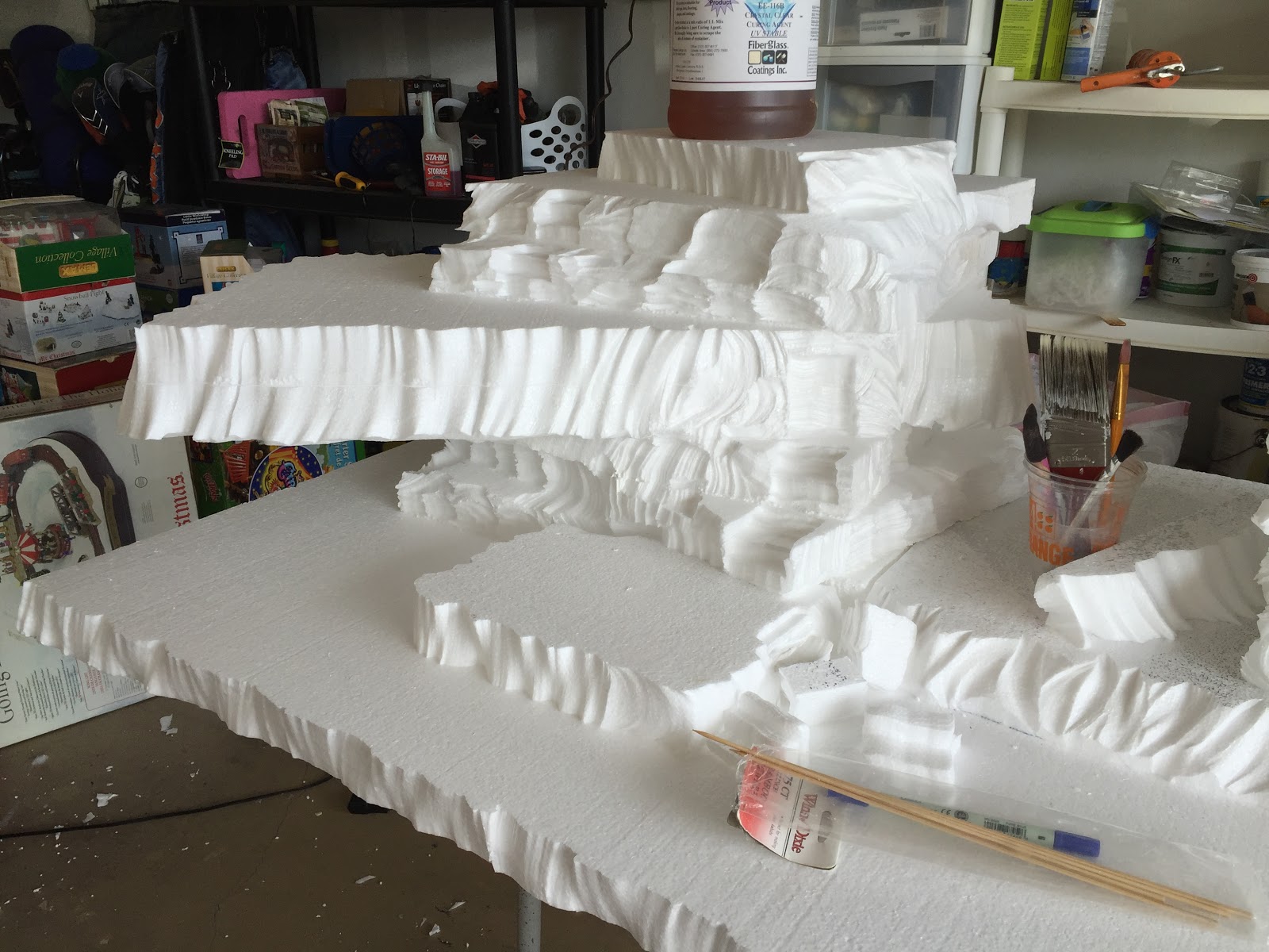 Copeland Christmas Blog: Making a mini Christmas Village Using Styrofoam