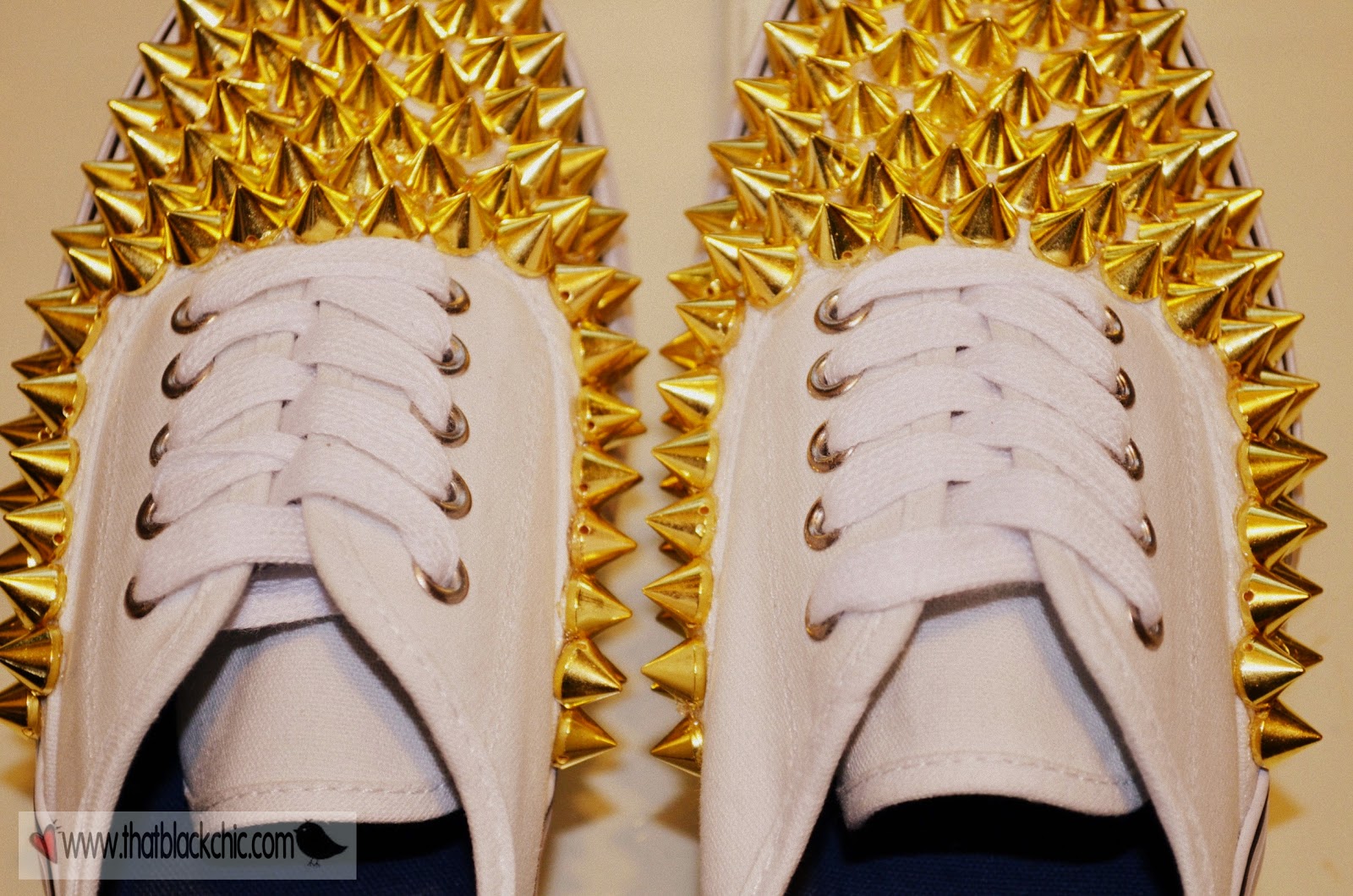 DIY : Sneakers & Studs, I'm all about that STUD life! | That Black Chic