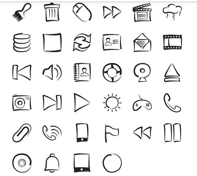 7 Free gorgeous hand-drawn icon sets for you |UI Design Hints