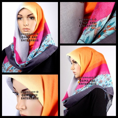 Gaya Tudung Masa Kini: Tudung Bawal : Corak bunga