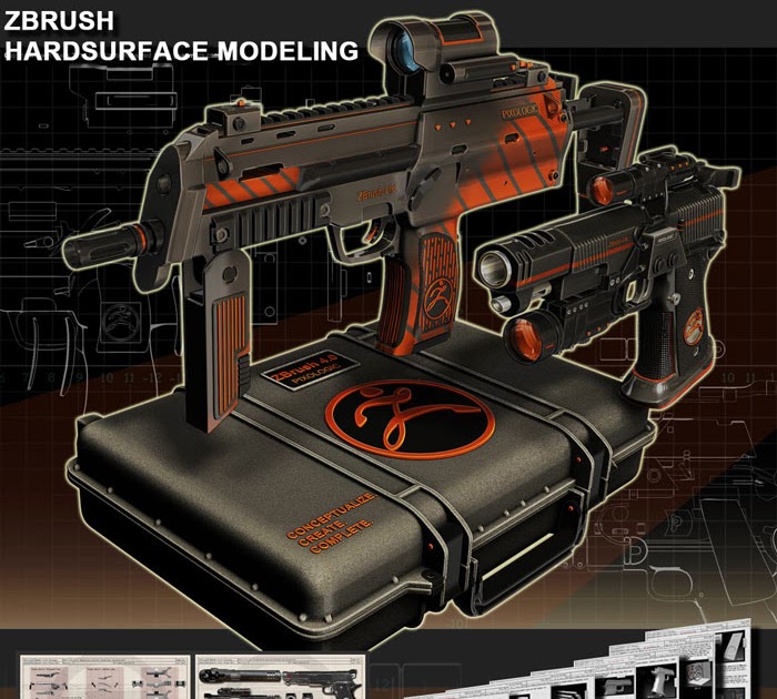 :: The Thin Veil of Reality ::: Hardsurface Gun Modeling Step by Step