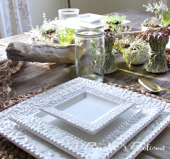 Summer Succulent Table Setting | Rustic & Refined