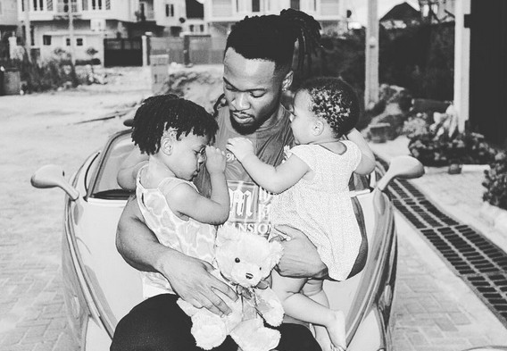 Flavour shares the most adorable photo with his two daughters