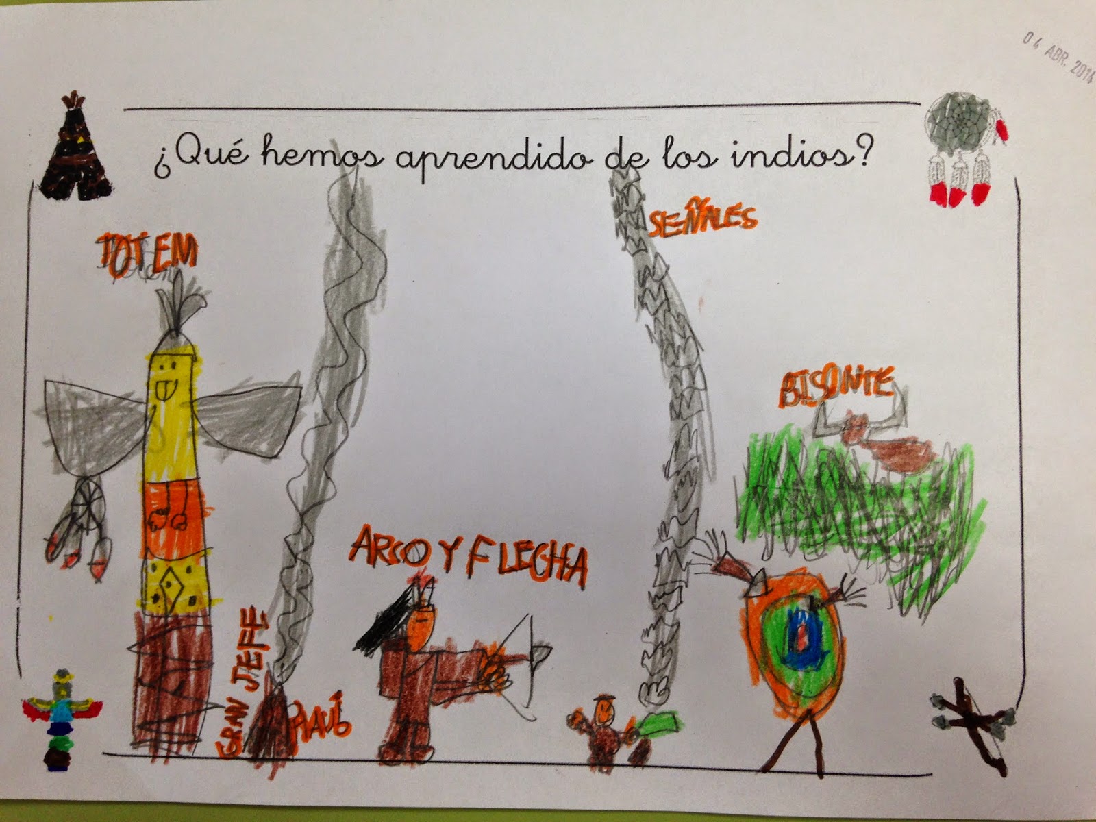 5 AÑOS- PROYECTO "LOS INDIOS NORTEAMERICANOS" ~ Los Peques del Rincón