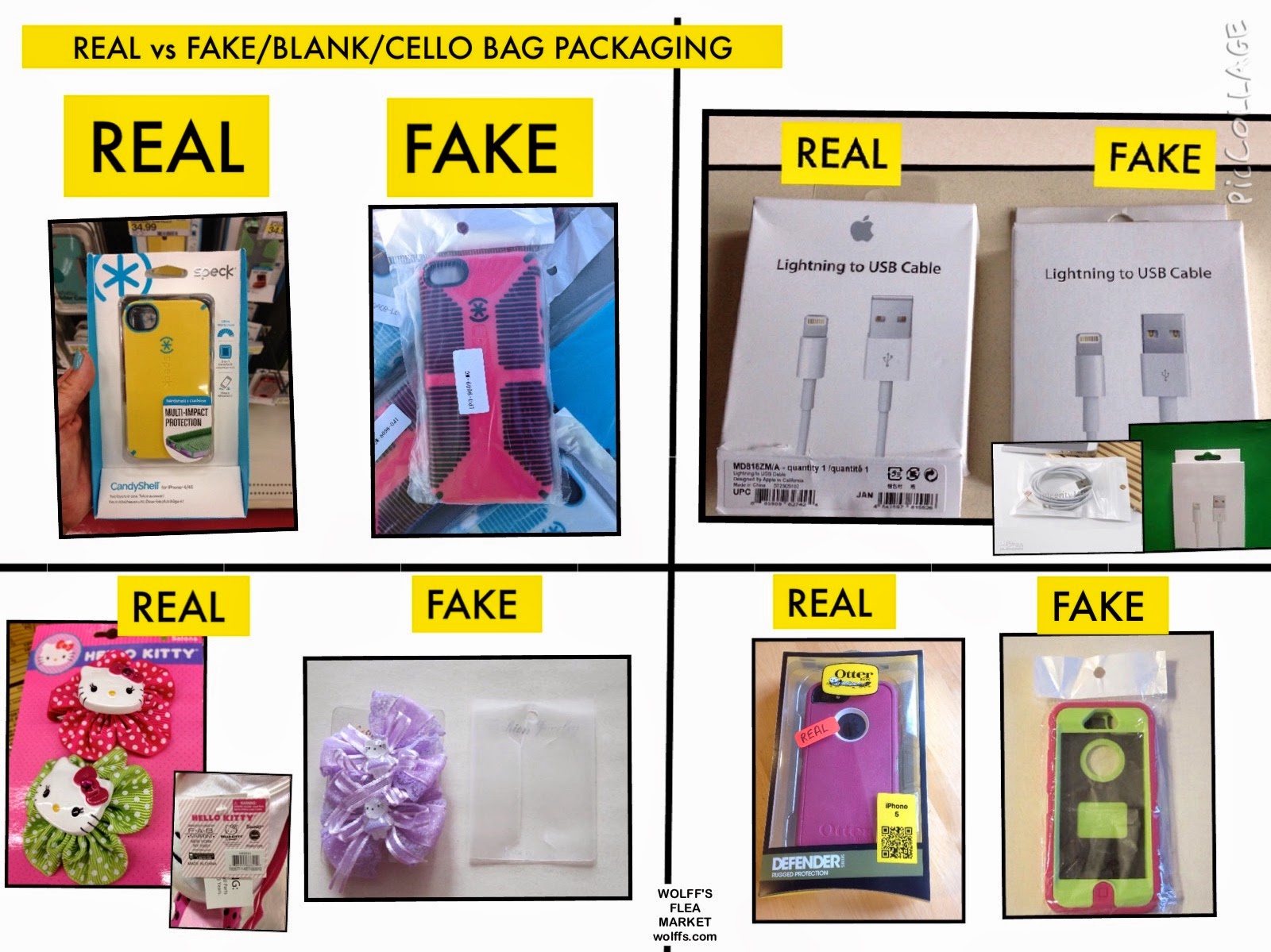 COMPARISON OF REAL VS. FAKE PACKAGING