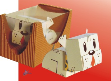 papercrafteros: perro papercraft