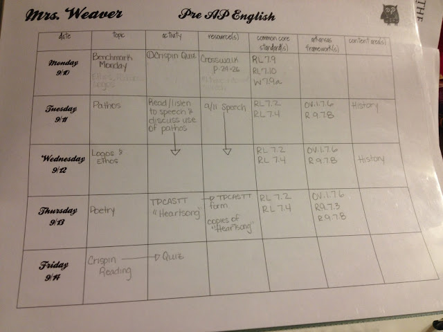 The Classy Teacher: The One With The Binder