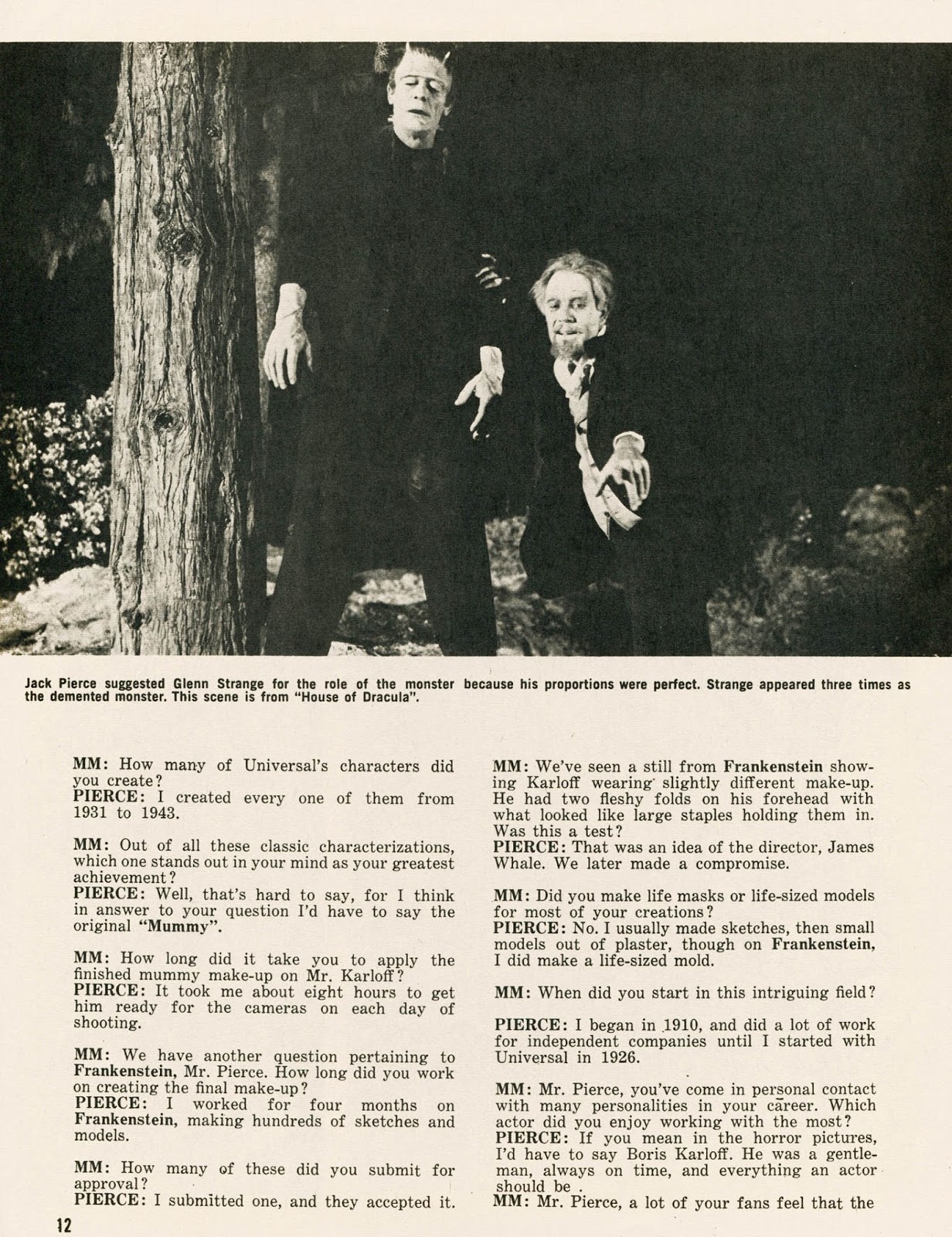 The Jack Pierce Makeup Memorial: RARE JACK PIERCE INTERVIEW