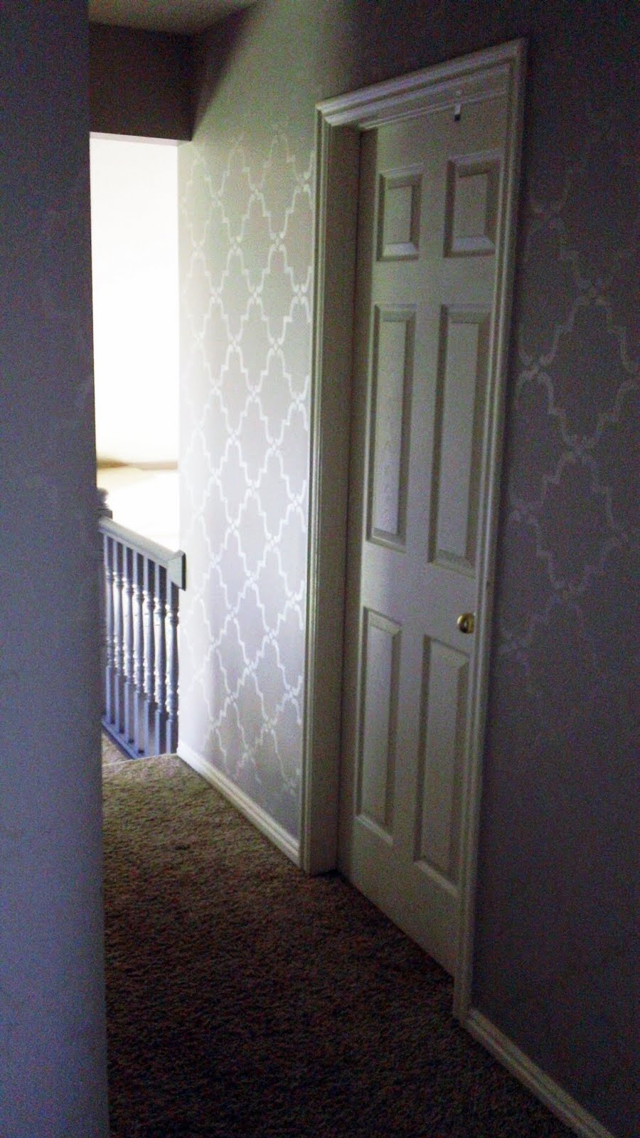 Our Stenciled Hallway - Chris Loves Julia