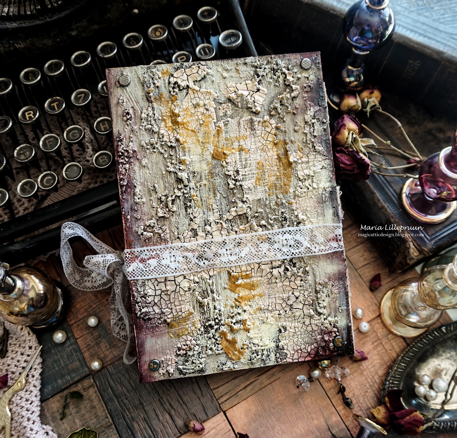 Vintage notebooks for live workshops | Magic Attic Design