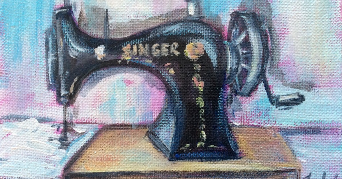 Painted moments.: Singer sewing machine