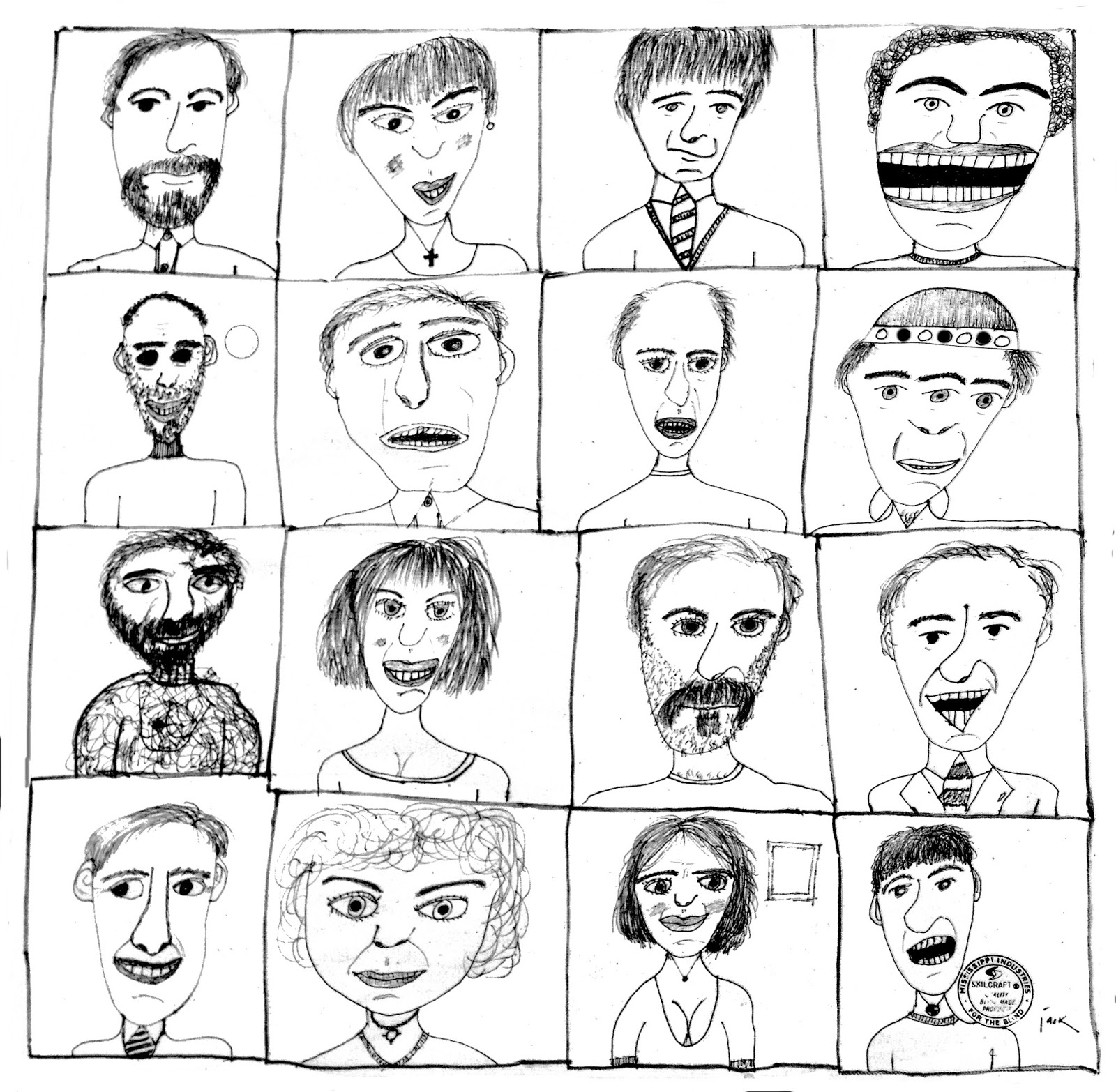All This Is That: Drawings: Faces No. 359 - The Toastmasters
