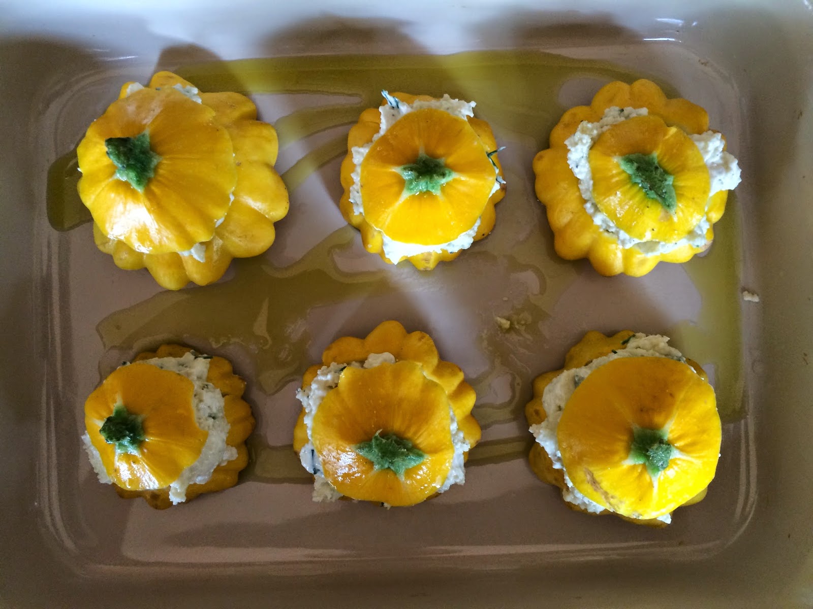 Fleischlos-lecker: Mini-Patisson gefüllt mit Frischkäse