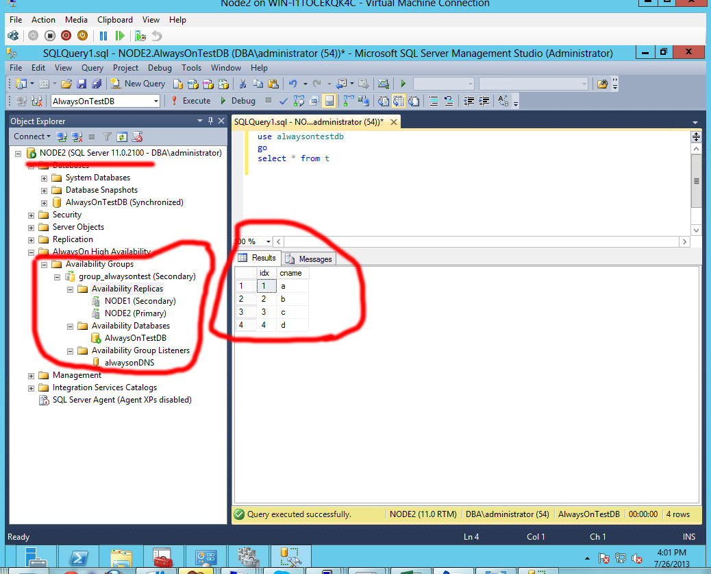 MySQL and SQL Server: SQL Server alwayson step by step