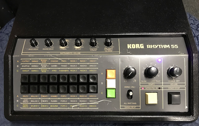 MATRIXSYNTH: Korg Rhythm 55 KR-55 Drum Machine Clock INPUT INDIVIDUAL OUTS SN 256187