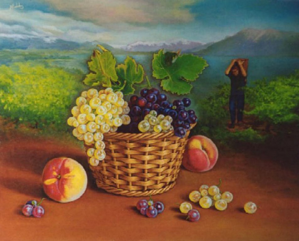 El arte es su máxima expresión : Cuadros: Bodegón y Paisaje en un solo