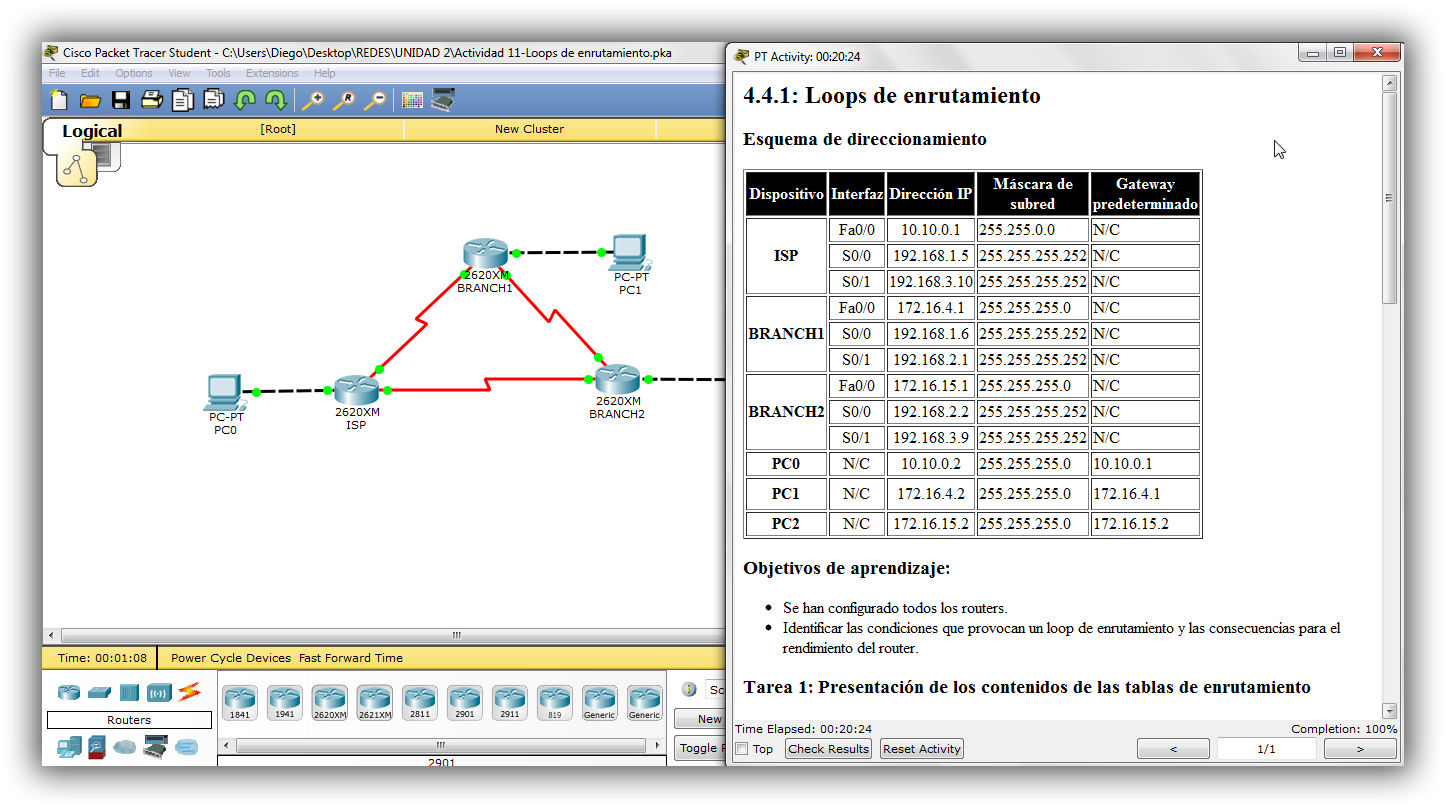 Cisco: Verificación de aprendizaje sobre los protocolos de enrutamiento