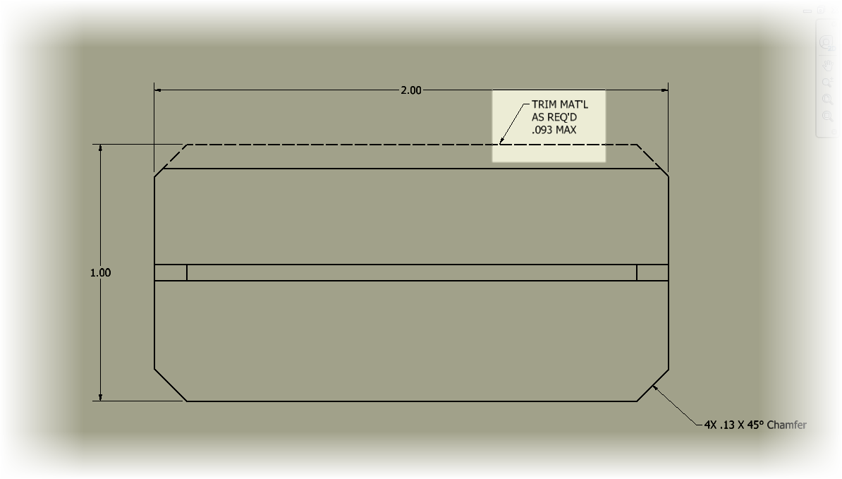 An example of "Trim to Fit"