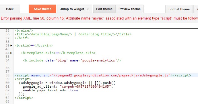 Cara Mengatasi Error Error Attribute Name Async Associated Di Blogspot Gilangtekno