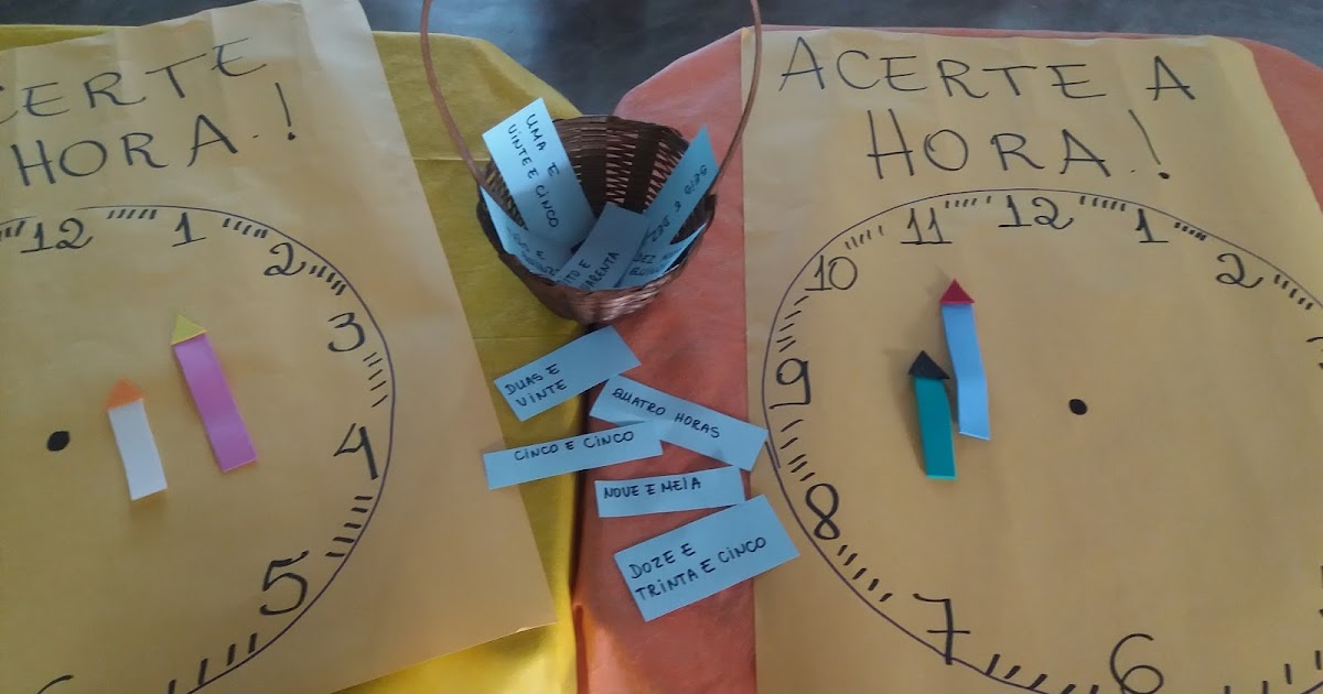 Gincana da hora certa ~ Atividades Escolares