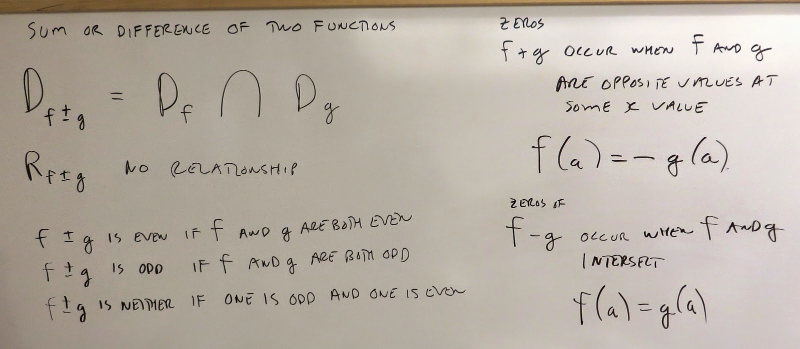 MHF 4U Mr. O's classes Semester 1 201415: Combining Functions (Adding ...