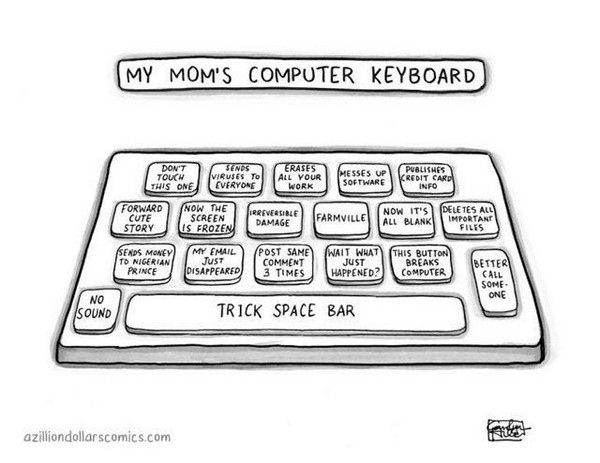 My mom's computer Keyboard ~ Joke All You Can