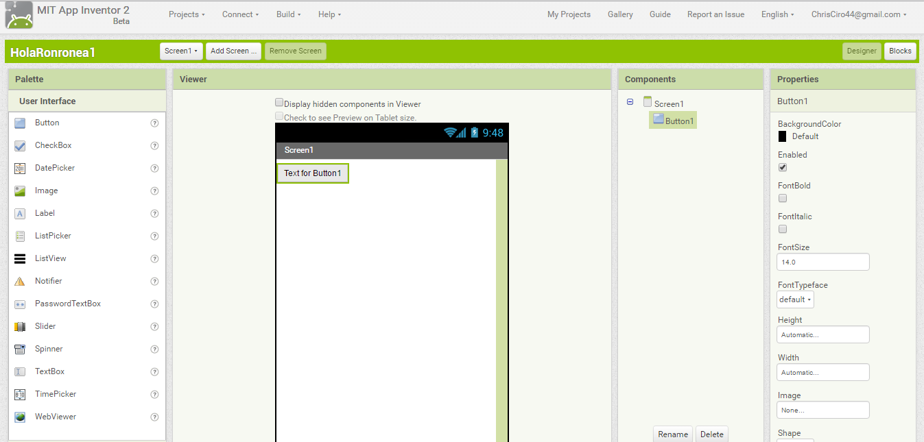 App Inventor: Creando una aplicación