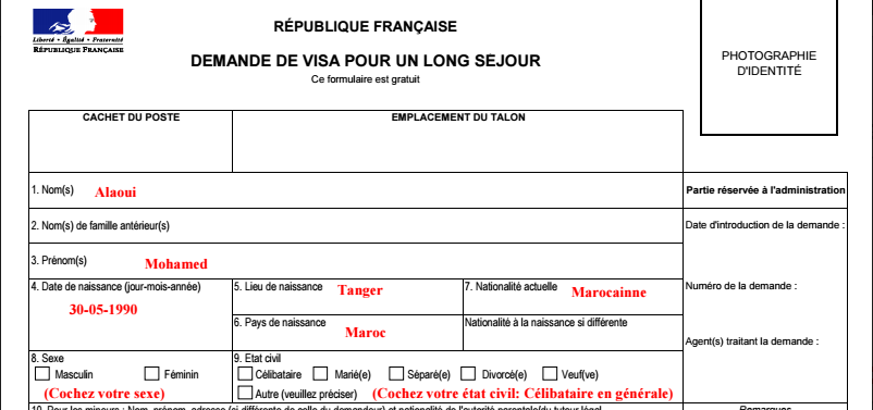 Comment Remplir les Formulaires de Visa (pdf ) - La Faculté