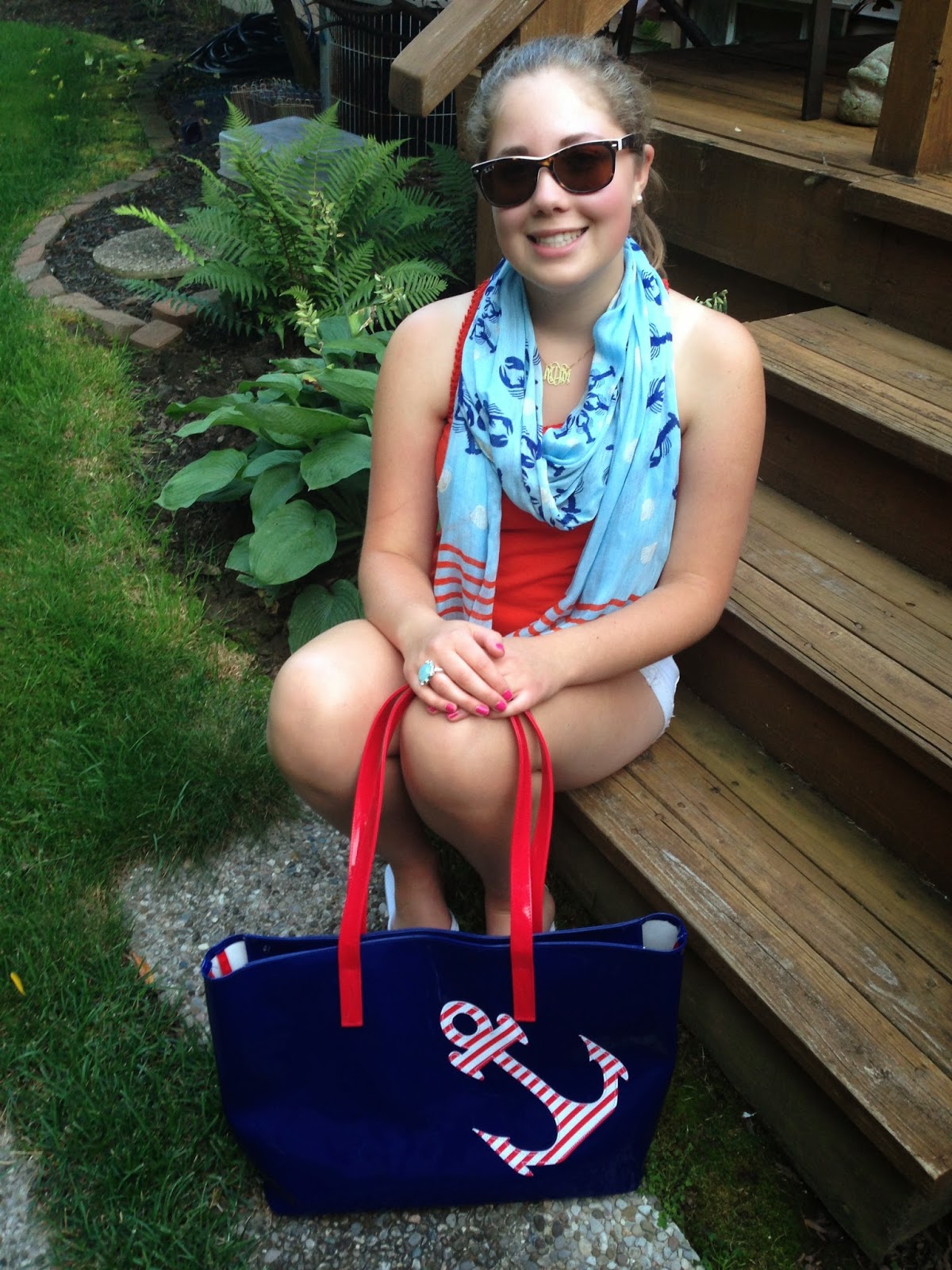 Melanie May: Nautical scarf OOTD