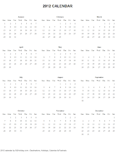 Free Printable Calendar 2018: Printable calendar 2012
