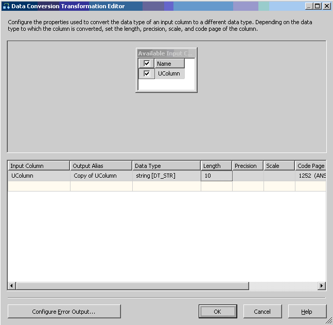 SQL Server Techniques: SSIS conversion from Unicode to Non-Unicode characters data set.