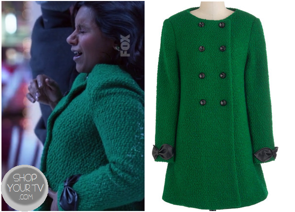 The Mindy Project: Season 1 Episode 9 Mindy's Green Leather Bow Sleeve ...