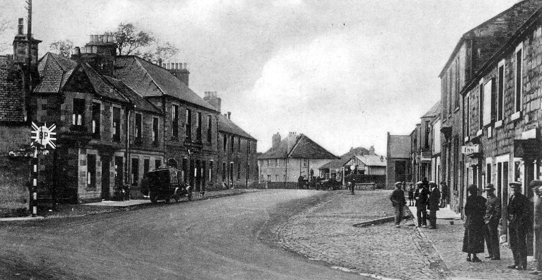 Tour Scotland: Old Photograph Market Square Mid Calder Scotland