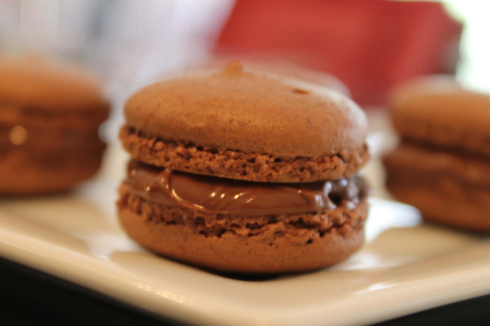 Chocolate Nutella Macarons - The Bella Insider