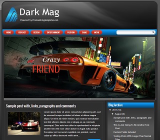 Dark Mag Blogger Template - Theme blogspot premium free