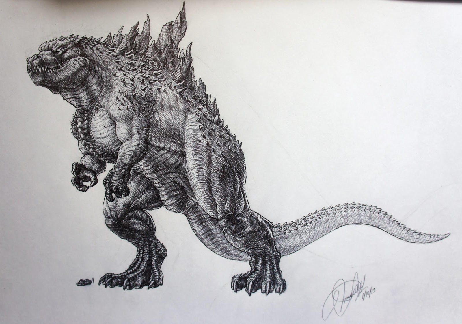 Godzilla Legends: Godzilla 2014 "Bull Dog" Concept Sketch Art