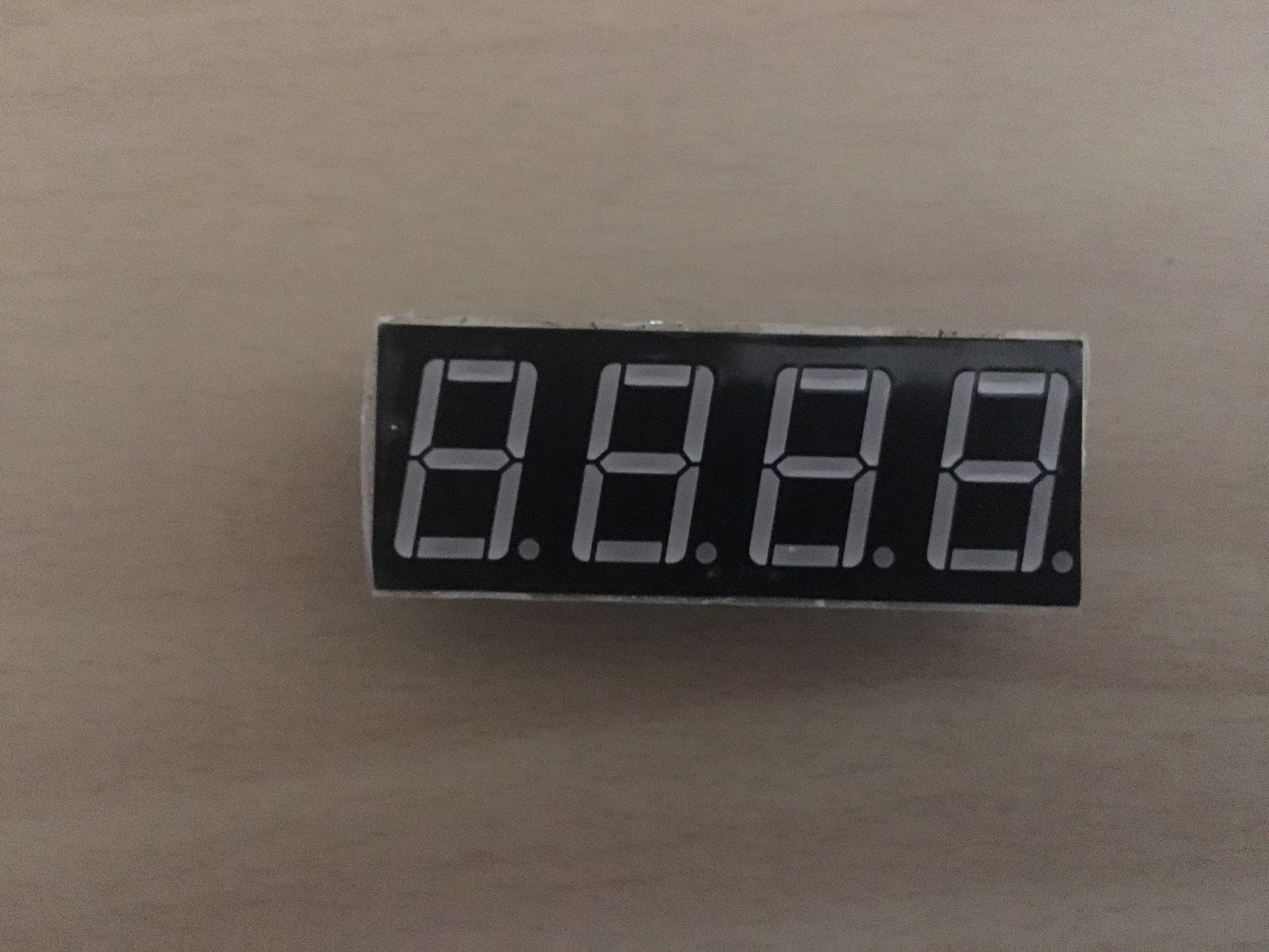 Pallav: 7 Segment 4 digit display using Arduino MEGA 2560