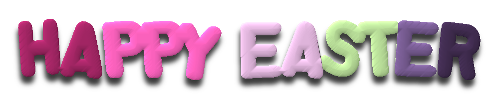 palabras decoradas, Happy Easter,png