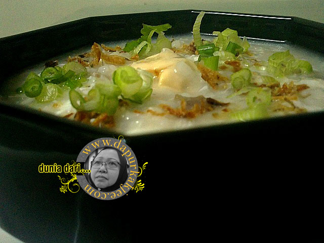 Bubur Lambuk Daging + Telor Masin