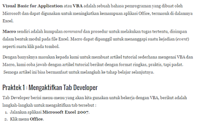 Cara Setting Enable Macro di Ms.Excel 2007 dan Cara menggunakan VBA dan Macro Dasar dengan ...